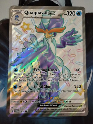 Shiny Quaquaval ex JUMBO Card SVP084 Scarlet & Violet Promo Pokémon ...