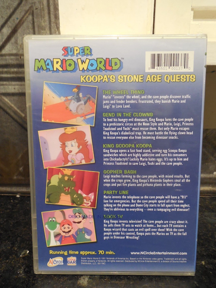 SUPER MARIO WORLD: Koopas Stone Age Quests Children's Cartoon DVD **NEW ...