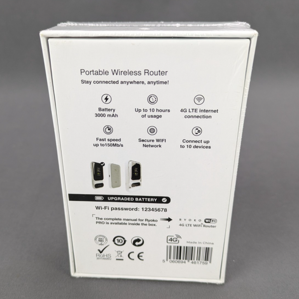 Ryoko Pro High-Speed Portable 4G LTE Wi-Fi Router New Sealed | eBay