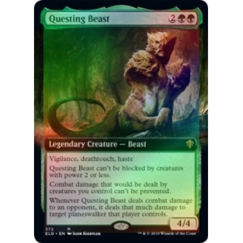 Foil Questing Beast (extended Art) M/NM Magic MTG Throne Of Eldraine | eBay