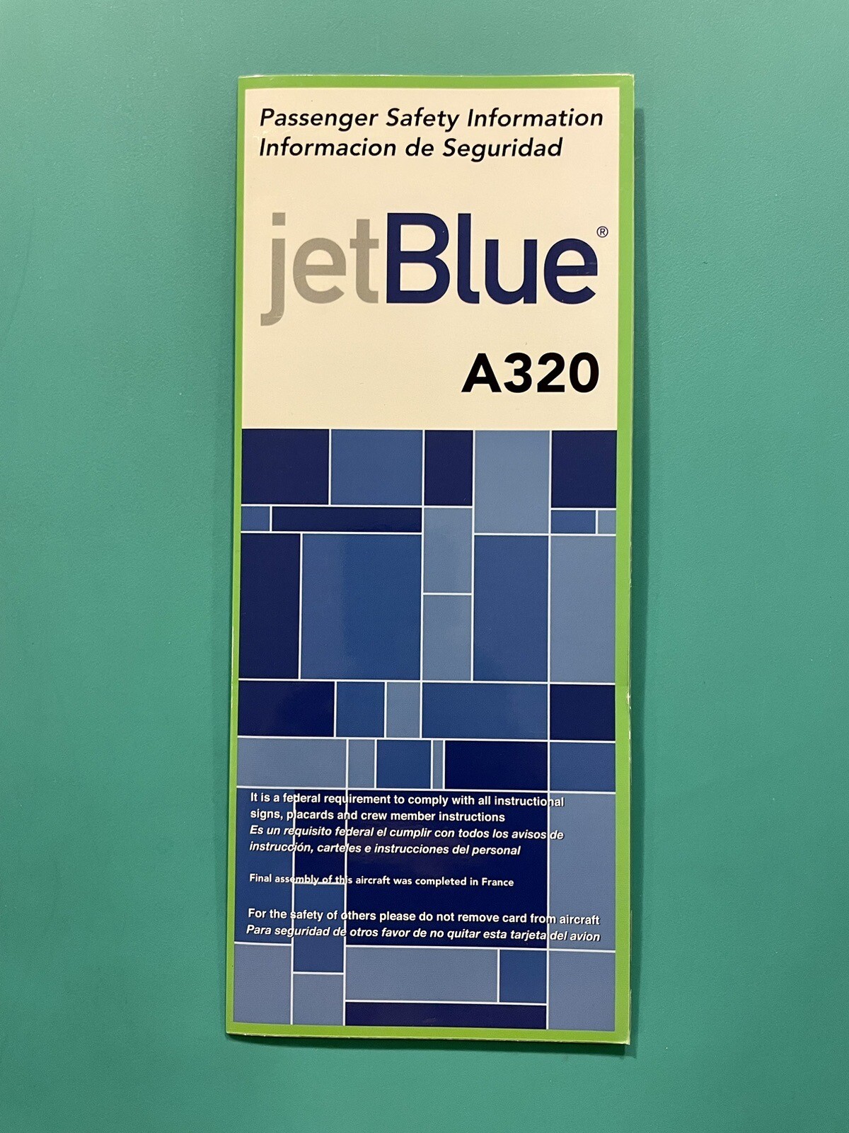 JETBLUE AIRWAYS SAFETY CARD--AIRBUS 320– 2007 | eBay