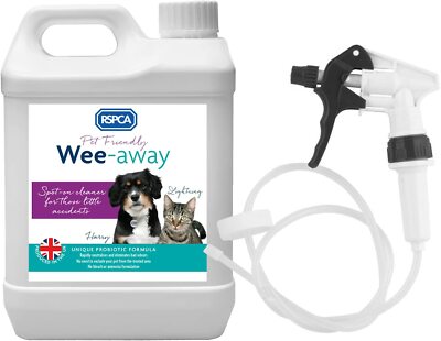RSPCA Wee Away 2.5L Pet Friendly Stain & Odour Remover with Long hose ...