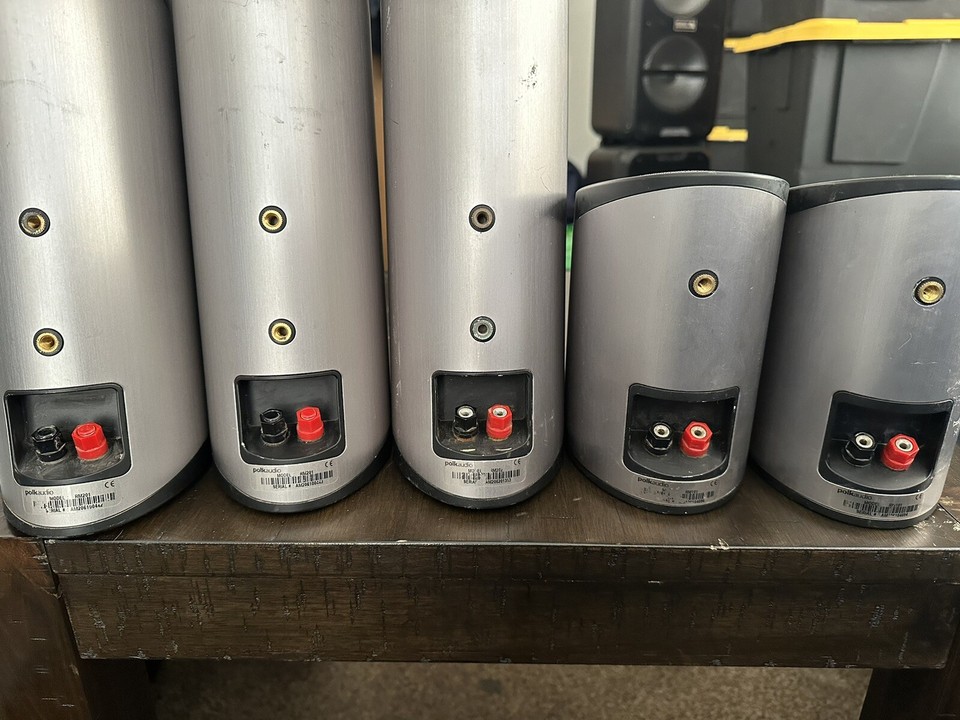Lot of 5 : POLK AUDIO Satellite Speakers + Center RM201 RM101 RM202 | eBay