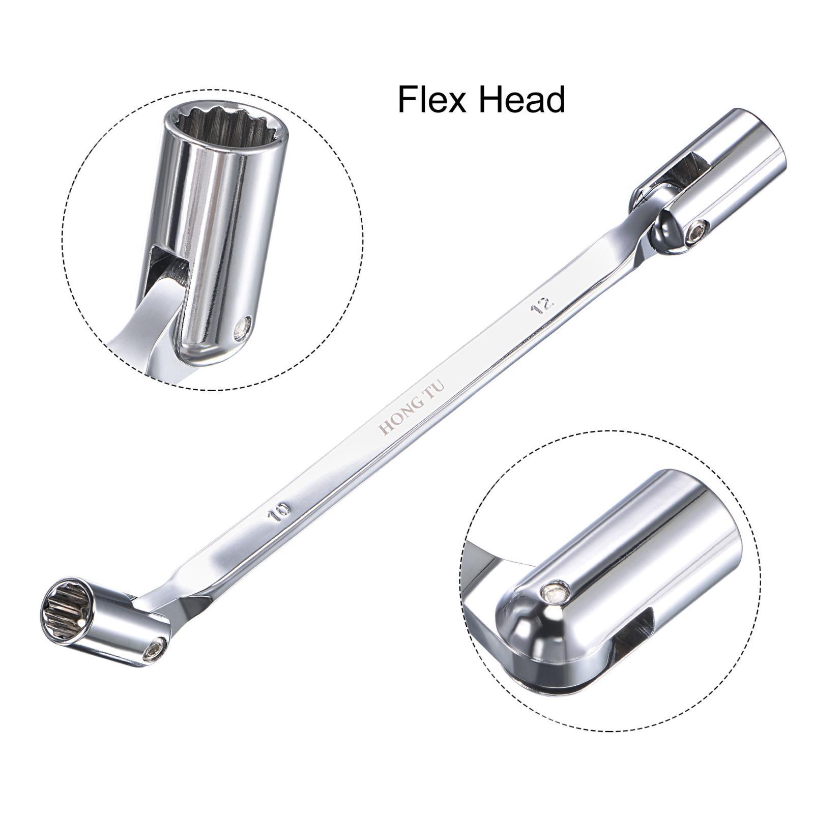 12 Point Flexible Head Socket Wrench Metric Double Swivel Box End CR-V ...