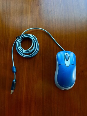 Microsoft Optical Mouse Blue USB PS2 Compatible X802652 | eBay
