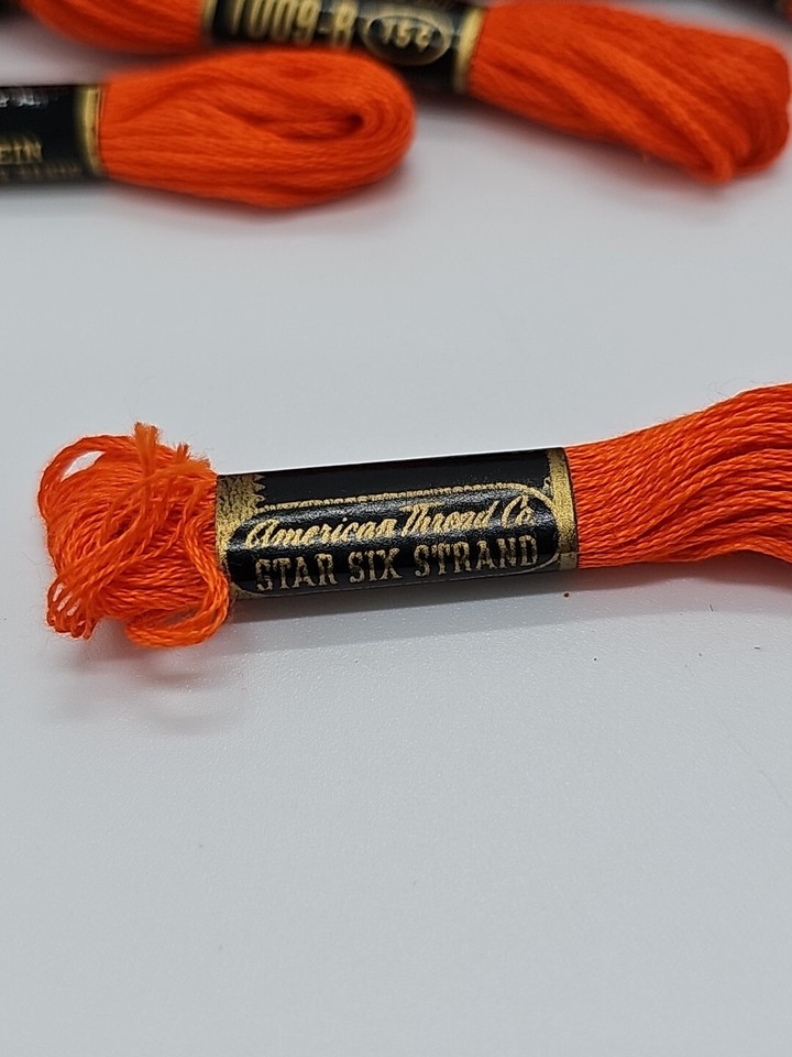 17 Skeins NEW Vintage American Thread Co STAR SIX STRAND 9 yd #1009-B ...