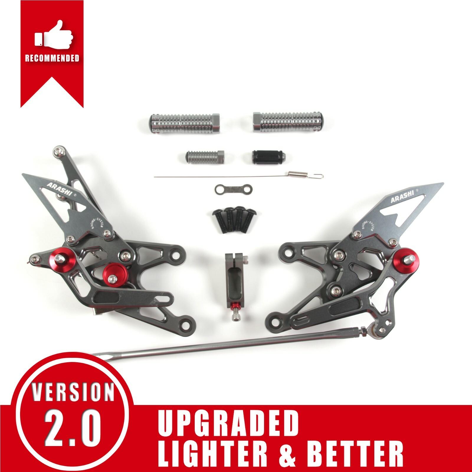 For Yamaha YZF-R1 2007 2008 YZF R1 Arashi Racing Adjustable Foot Pegs ...