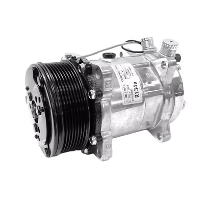 AC Compressor Fits Sanden 508 Style PV8 12V Black Chrome 8 Groove | eBay