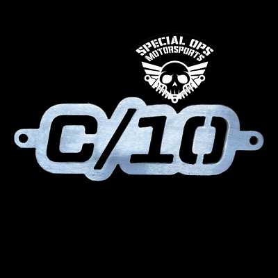 CUSTOM C-10 BADGE EMBLEMS lOGO BOLT ON LS SWAP STEEL C/10 C10 LSX | eBay