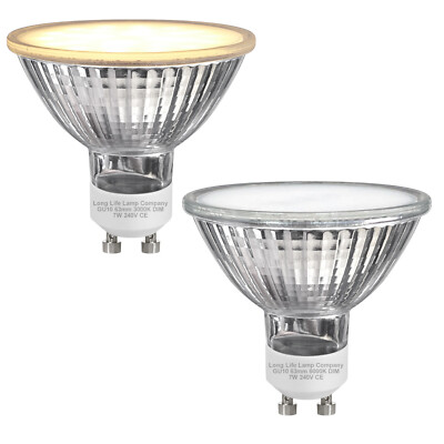 7W 63mm DIMMABLE GU10 LED Replacement for 63mm Halogen bulb Warm or ...