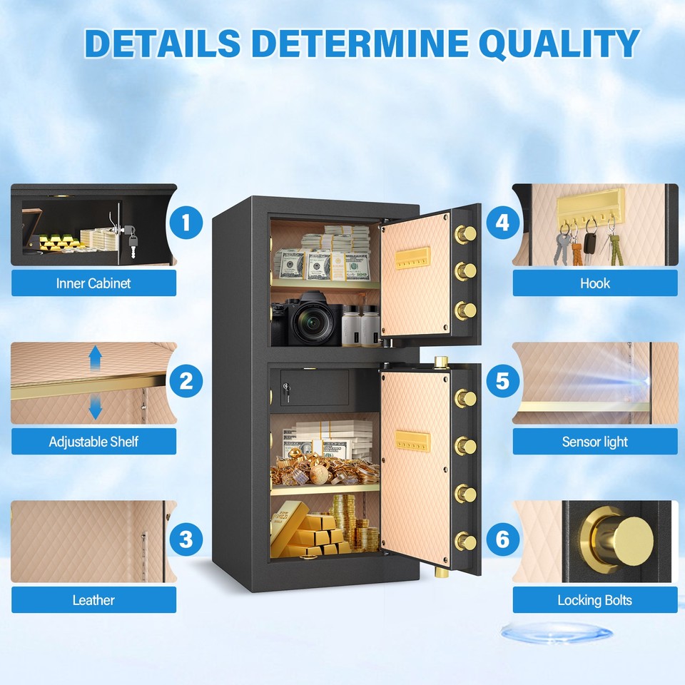 47.24' Extra Large Home Safe Box, 13.8Cub Heavy Duty Big Safe with ...