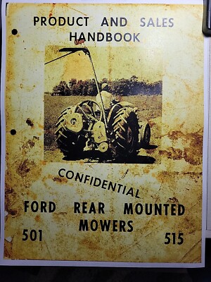 Ford Tractor Sickle Bar Mower 501 515 Implement Sales Brochure Catalog ...