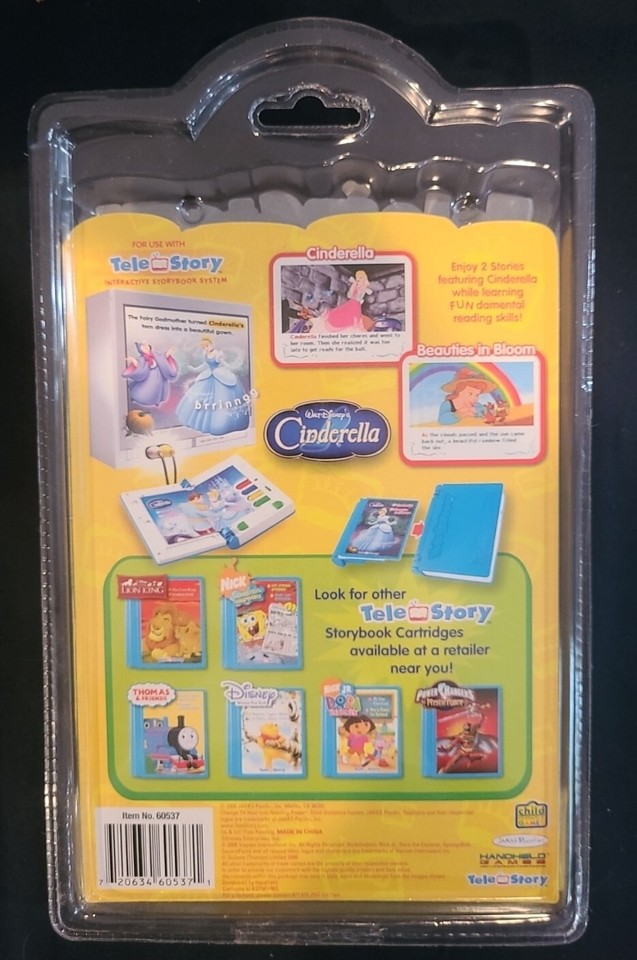 TeleStory Cinderella Storybook Cartridge Walt Disney w/2 Complete ...