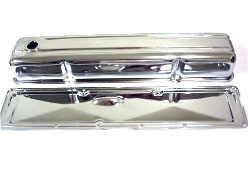 Chevy 235 Inline Straight 6 Cylinder Chrome Valve Cover with Side Plate ...