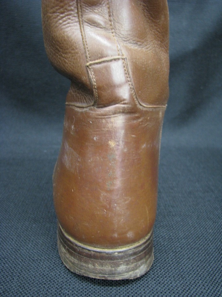 Military Leather Riding Boots With Bal-Laced Instep Leather Sole & Heel ...