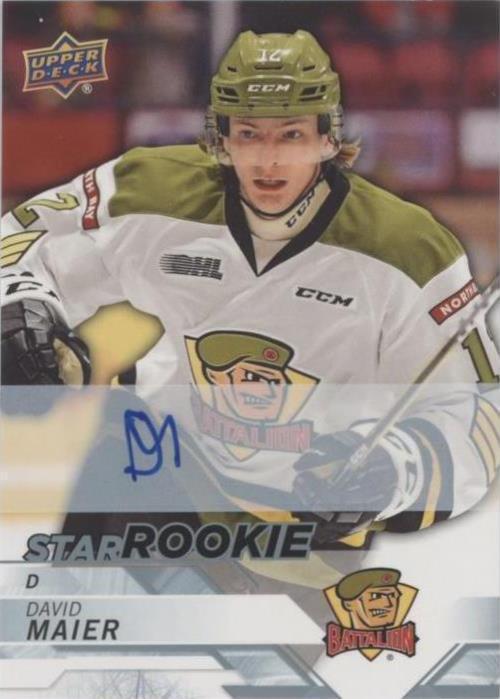 2018-19 Upper Deck CHL - Star Rookies David Maier #371 Autographs (AU ...