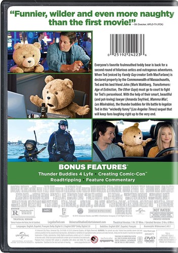 Ted 2 (DVD) Mark Wahlberg Amanda Seyfried Seth MacFarlane Morgan Freeman | eBay