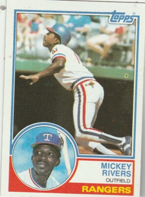 FREE SHIPPING-MINT-1983 Topps #224 Mickey Rivers Rangers PLUS BONUS ...