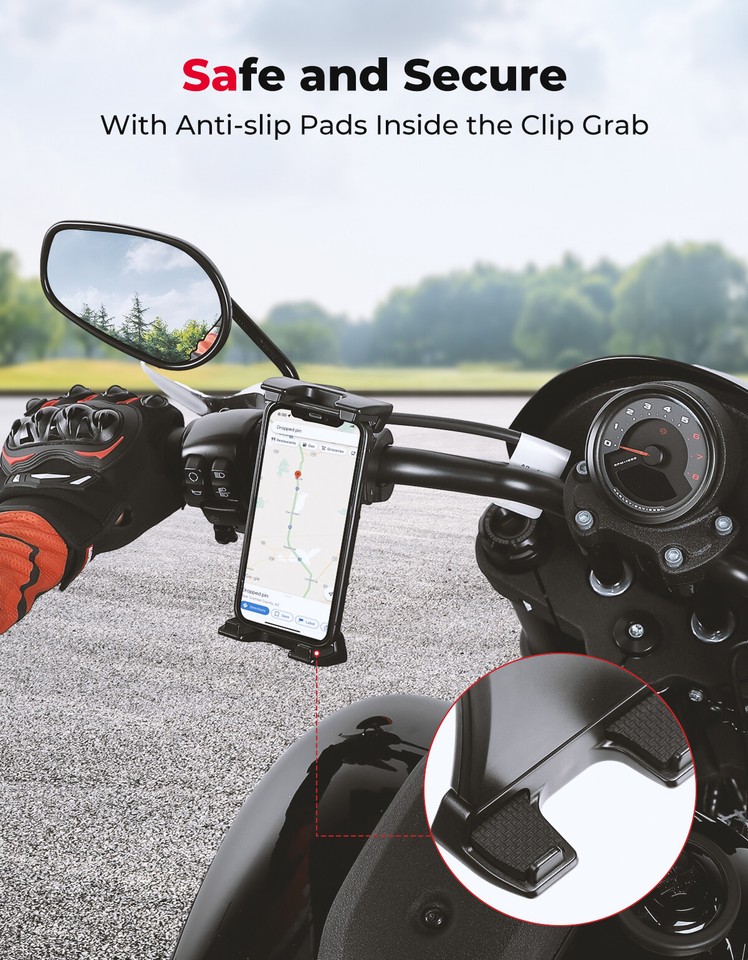 0.6"-2" UTV Cell Phone Holder Mount for Polaris RZR 900 1000 XP Pro ...