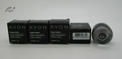 AVON Mega Metals Cream Eyeshadow SILVER METALLIC - Lot of 4 | eBay