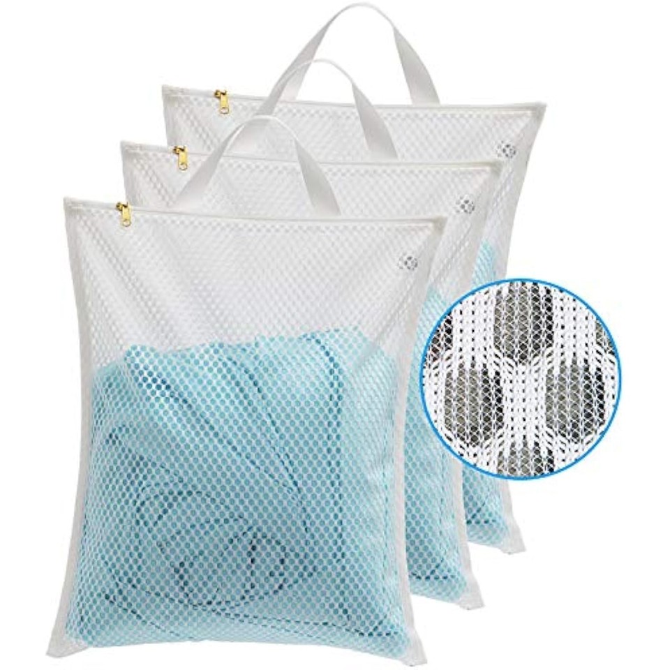 Laundry bag mesh wash bag，use ykk zipper，tote bag bathroom hanging, br ...