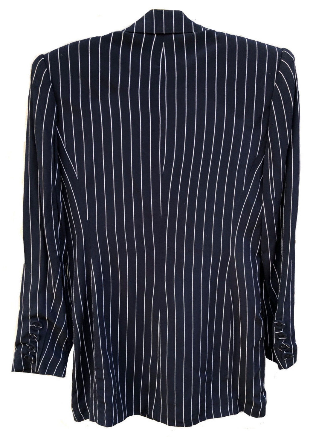 Henri Bendel NY Vtg 90s Double Breasted Black + White… - Gem