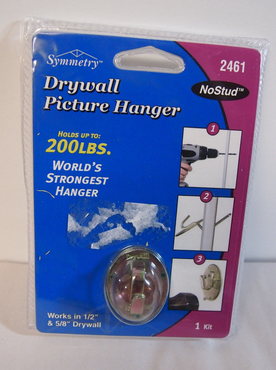 NIB SYMMETRY Drywall Picture Hanger Hook 200 Lb #2461 | eBay