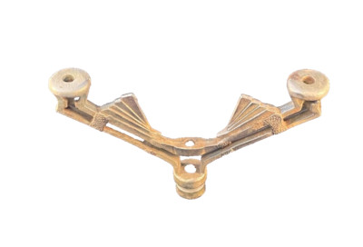 antique cast Iron 2 light manifold part | eBay