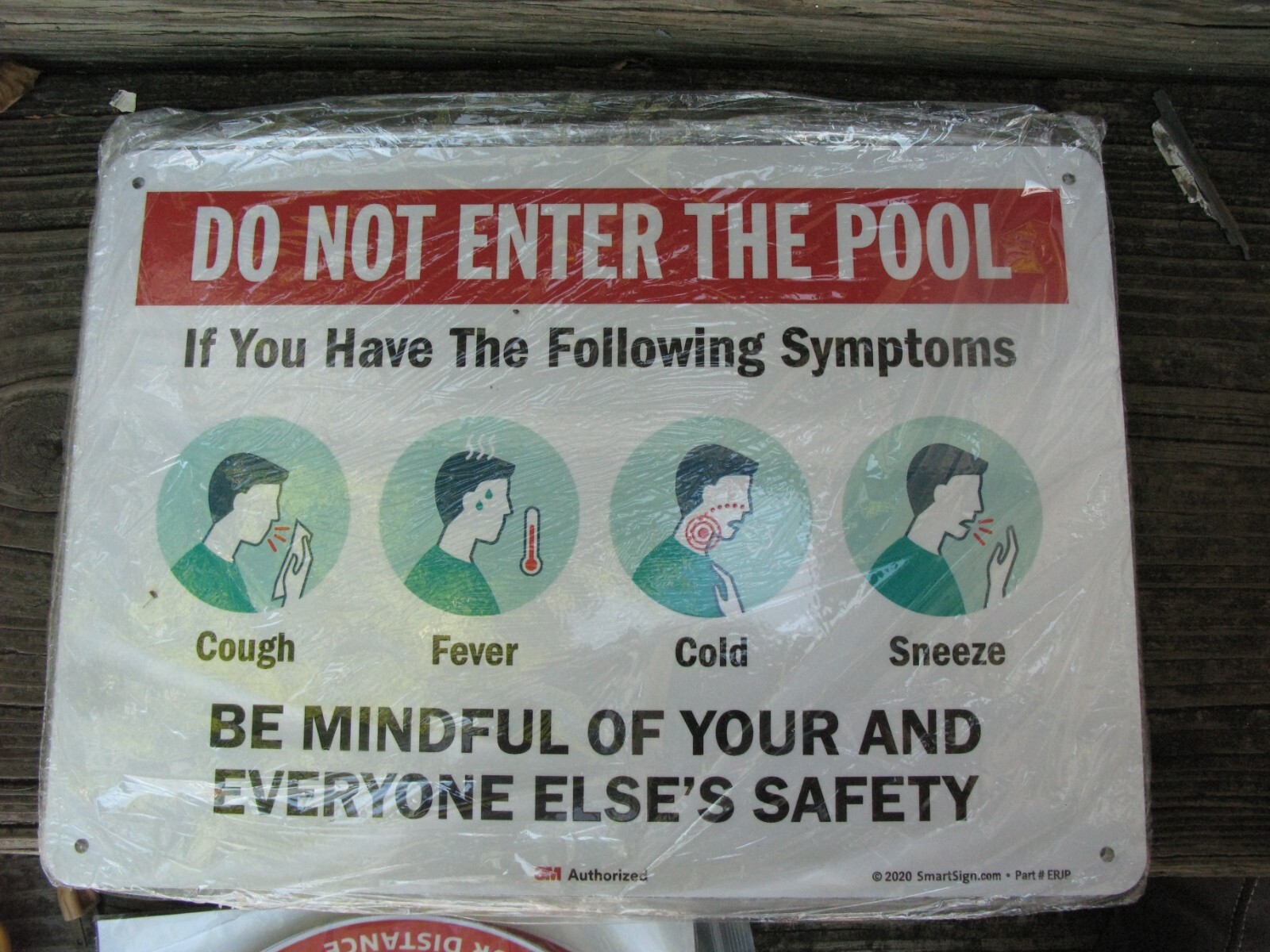 Social Distancing Pool Sign, Do Not Enter If You Have Symptoms OF7 | eBay