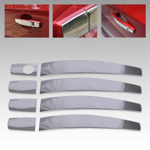 FULL SET STAINLESS STEEL DOOR HANDLE COVER COVERS TRIM MOLDING CAP ...