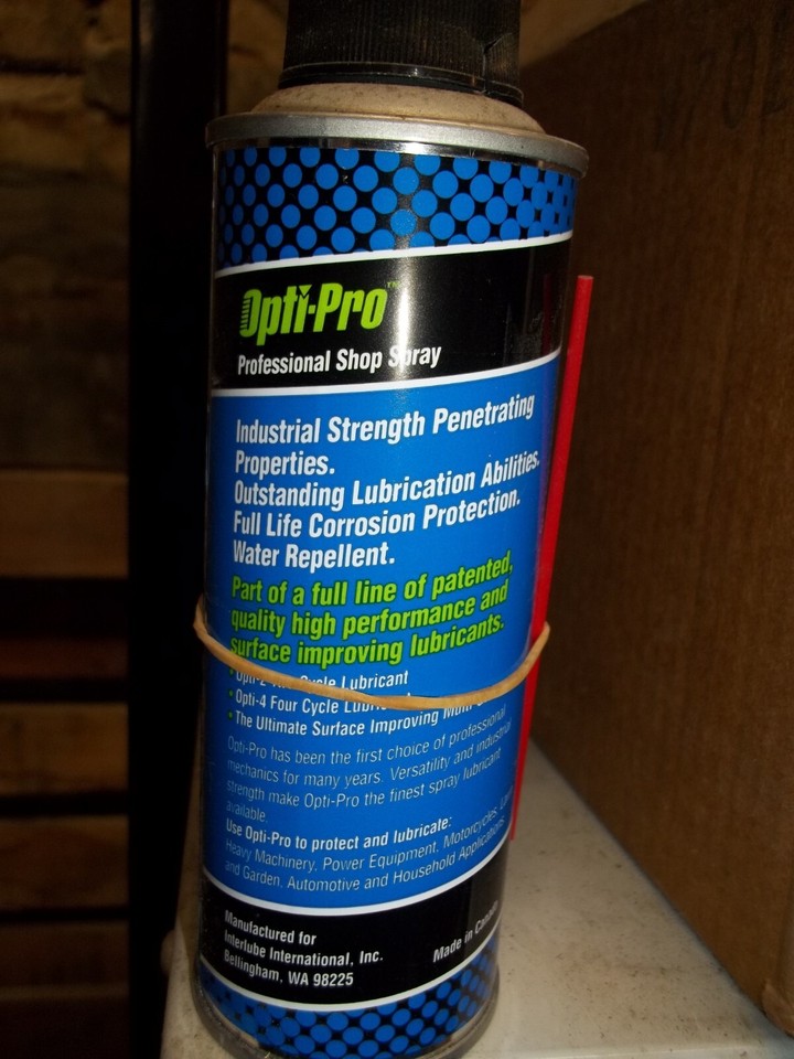 OPTI PRO INDUSTRIAL STRENGTH SHOP SPRAY 6oz PENETRATING LUBRICANT ...