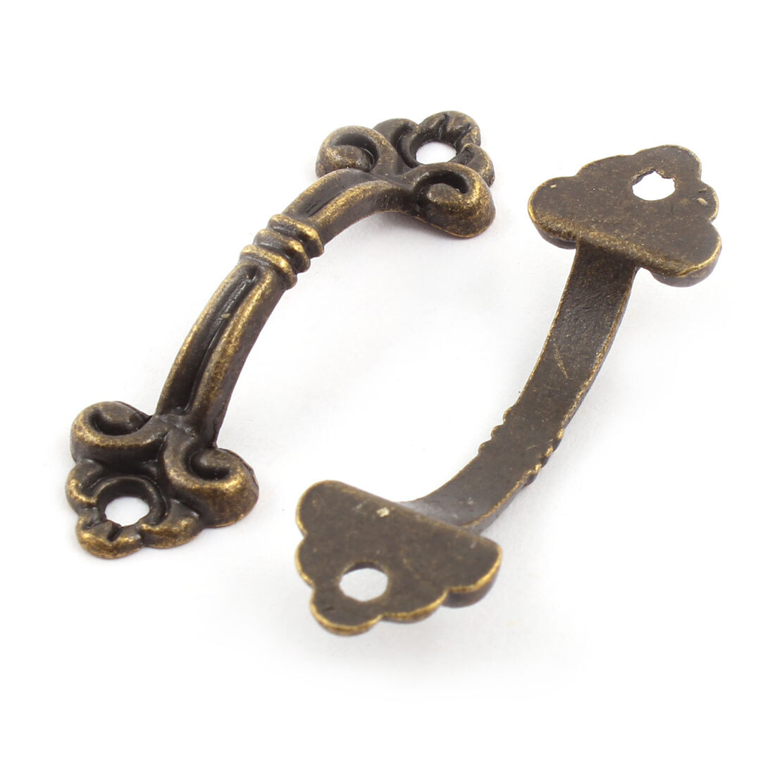 Home Metal Door Arch Shape Decorative Box Pull Handle Bronze Tone 10 ...