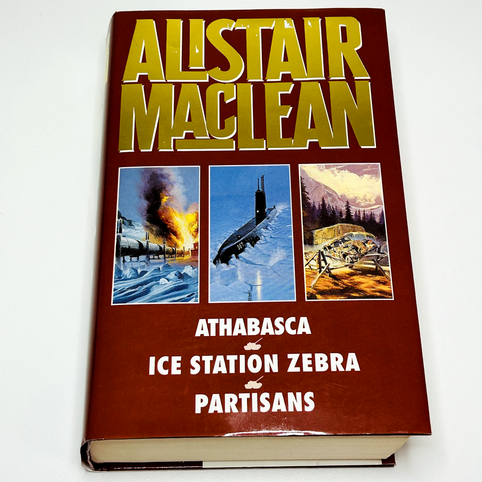 Alistair MacLean Hardcover book 3 in 1 Athabasca, Ice Station Zebra ...