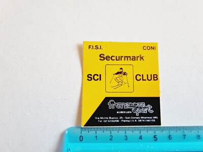 Autocollant Securmark Ski Club Timbre Adhesive Vintage 80s Original | eBay