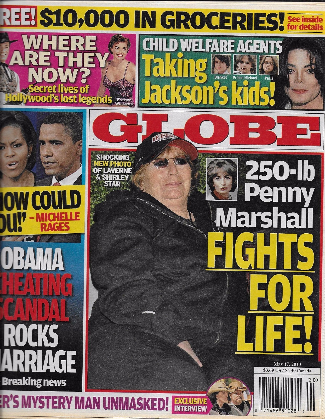 Globe Magazine Michelle and Barack Obama Oprah Danica Patrick Simon ...