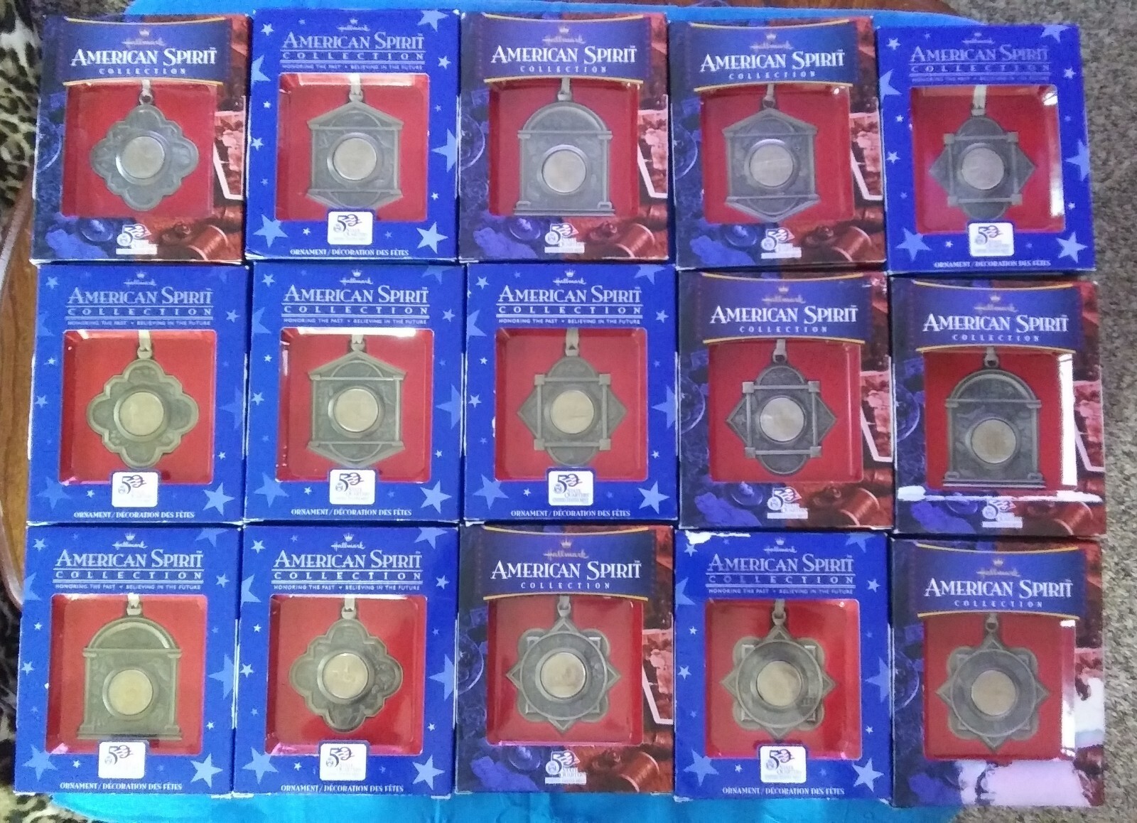 15 Hallmark American Spirit Collection State Quarters Christmas Coin ...
