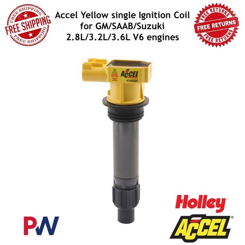 Accel Yellow single Ignition Coil for GM/SAAB/Suzuki 2.8L/3.2L/3.6L V6 engines | eBay
