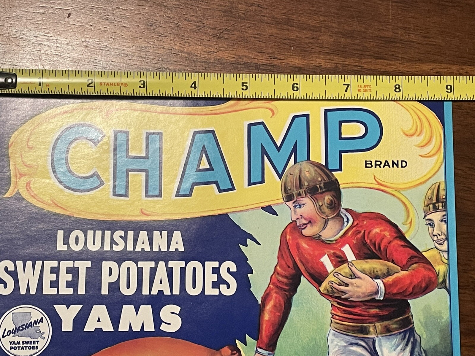 2 Vintage Champ yam crate label, Louisiana sweet potatoes yams ...