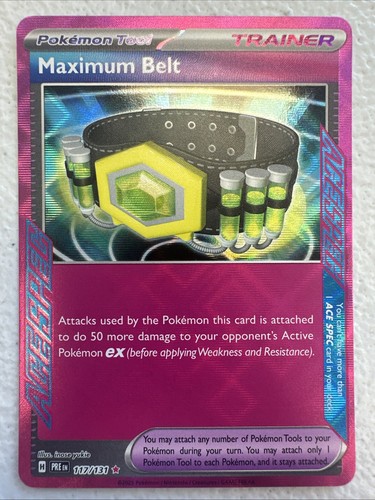 Maximum Belt 117/131 Prismatic Evolutions Pokemon | eBay