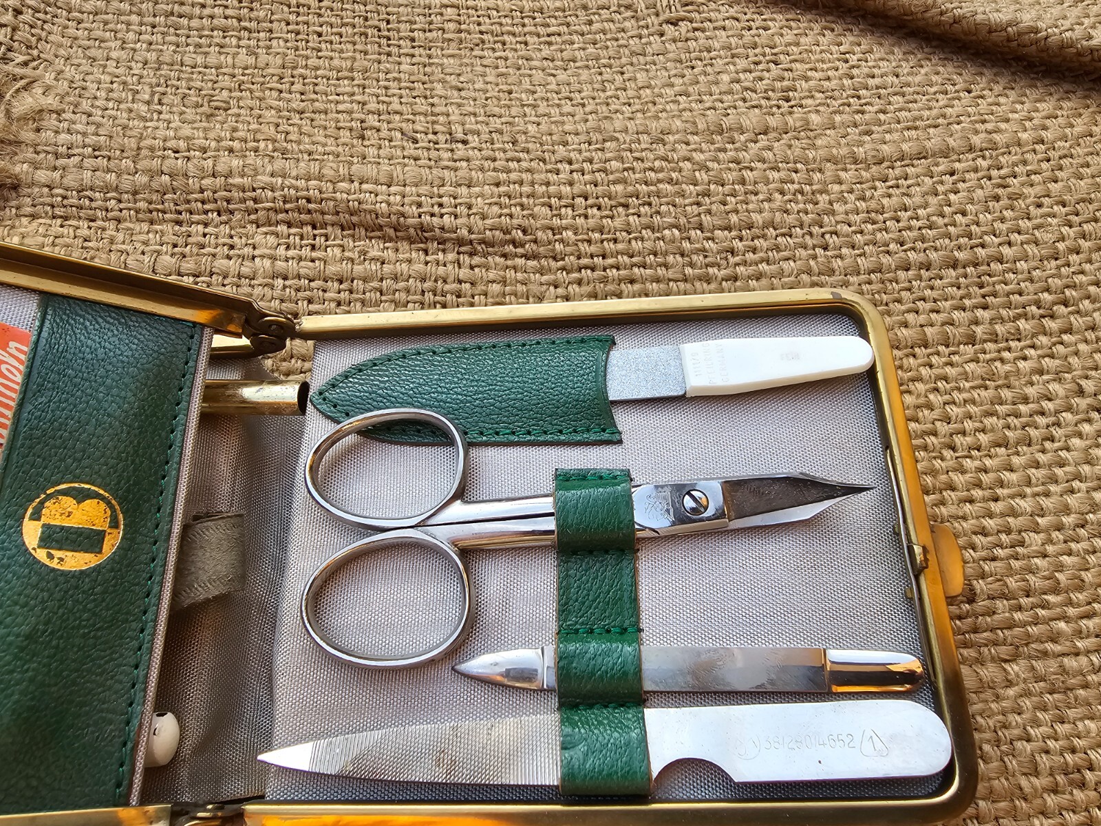Rare German DRGM Ladies Тravelling Makeup Kit Vintage Nail Set Case D.R ...