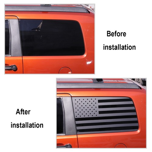 For Dodge Nitro 2007-2012 USA Flag Carbon Fiber Rear Window Sticker ...