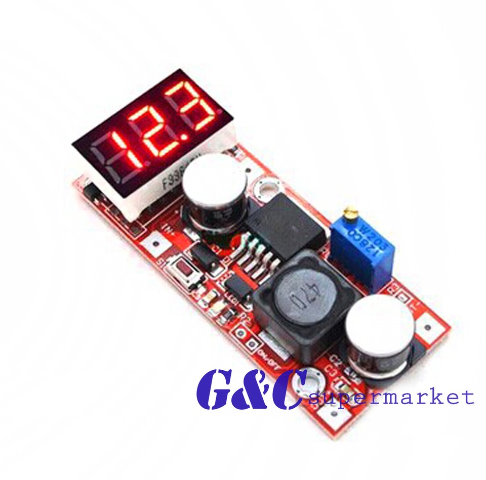 Dc adjustable buck step down converter lm2596 voltage regulator voltmeter M120 | eBay
