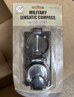 Military Lensatic Compass with LED Light #416 Rothco NEW IN PACKAGE | eBay