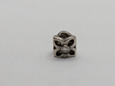 PANDORA Sterling Silver S 925 ALE CZ Star Flower Triangle Charm Bead | eBay