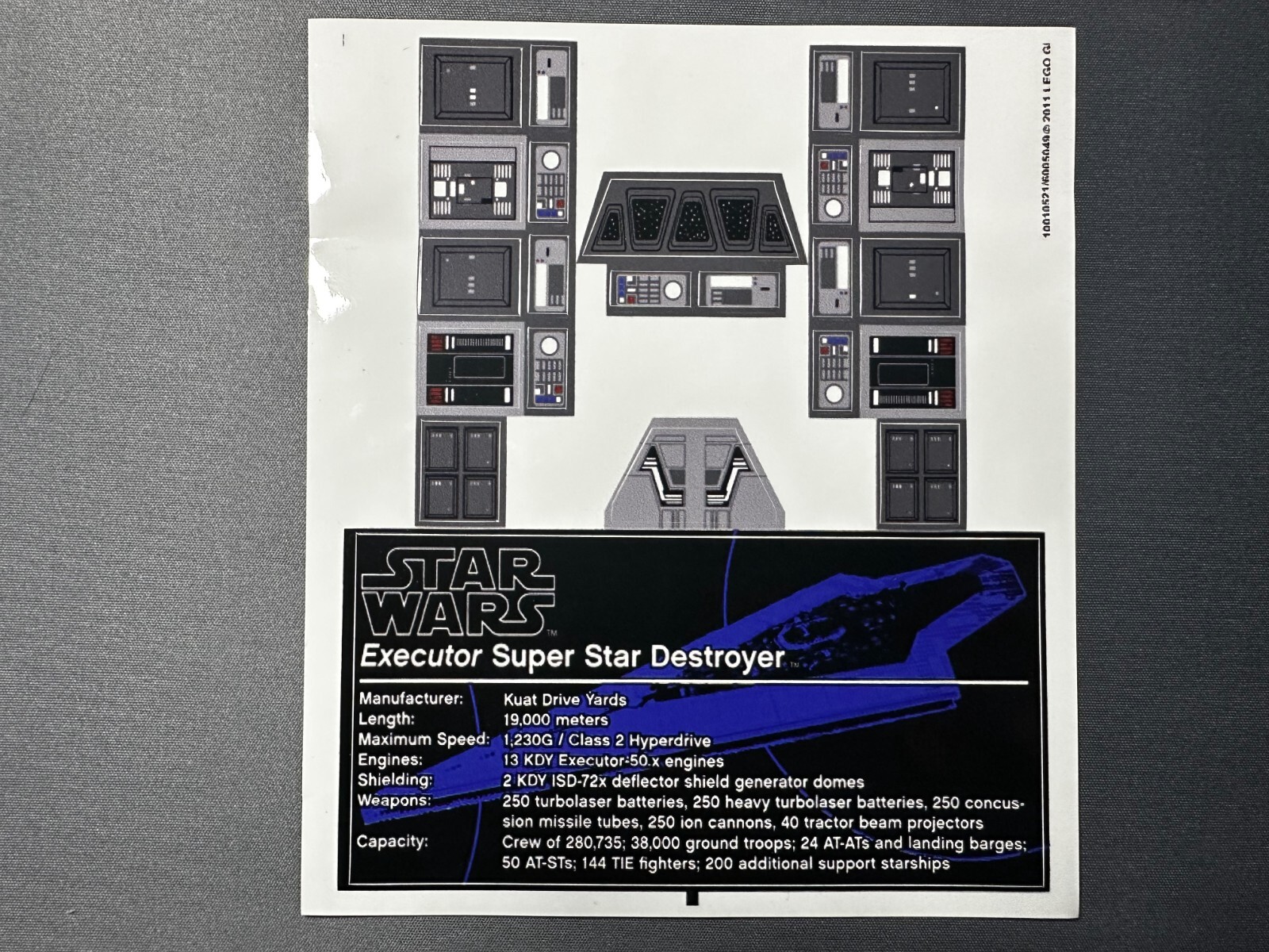 Star Wars 10221 Super ST destroyer Sticker Sheet Decal Replacement | eBay