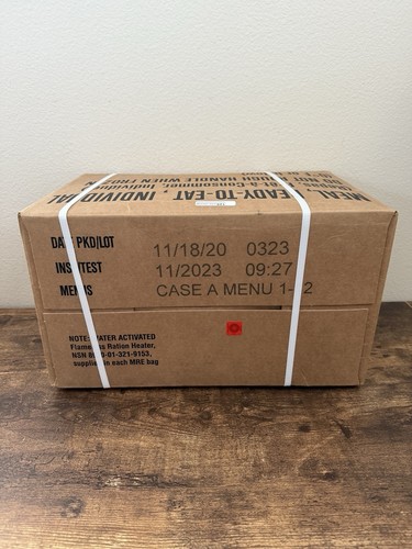 MRE U.S. Military Meals Case A Menus 1-12 MRE 12 Ready to Eat Meals ...