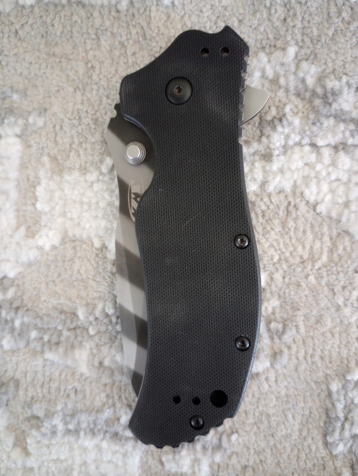 ZERO TOLERANCE TIGER STRIPE Spring Assist Knife, Ken Onion 0350TS, Free ...