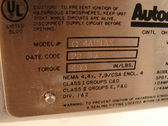 AUTOMAX CENTURA CE CE4A2TAX ROTARY VALVE ACTUATOR 115/50/0.6 V 400 IN ...