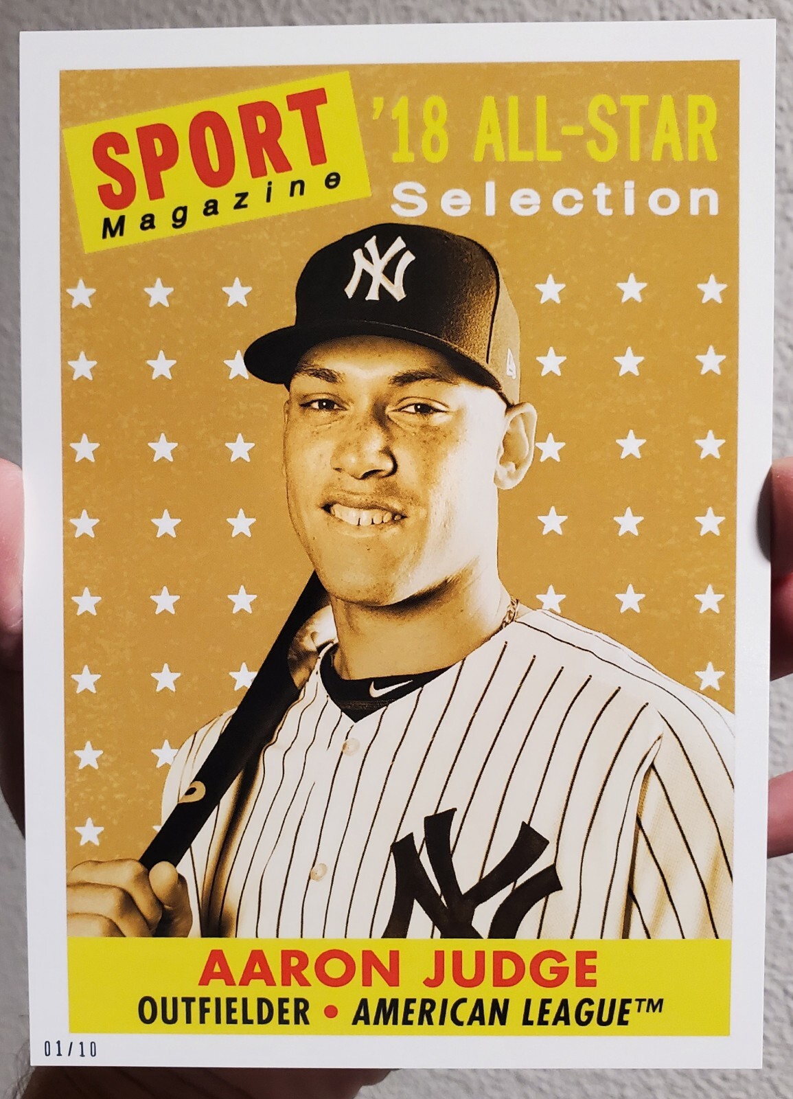 AARON JUDGE 2019 Topps Archives 1958 All-Star Magazine JUMBO GOLD SP ...