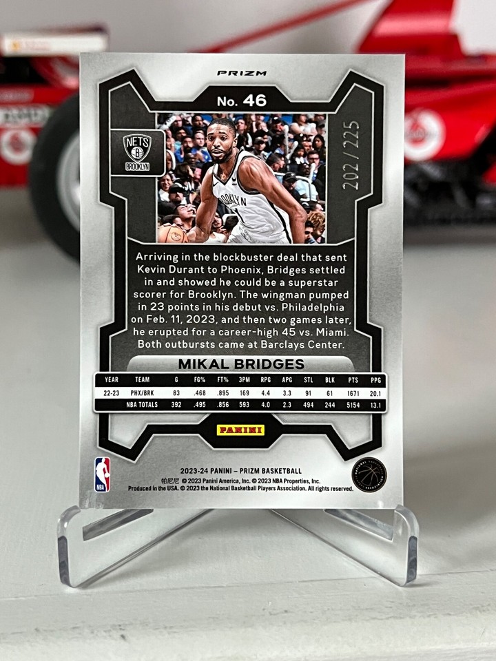 2023-24 PANINI PRIZM RICKY MIKAL BRIDGES TEAL ICE PARALLEL /225 - #46 ...